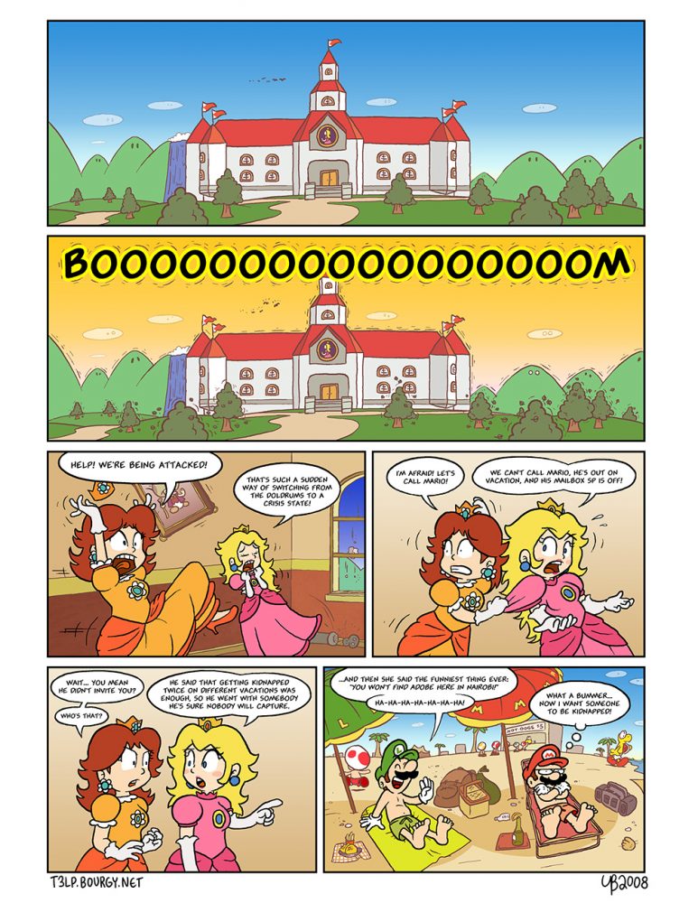 Peach’s Castle – The 3 Little Princesses – A fan comic by Yves Bourgelas